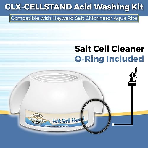 Swimables GLX-CELLSTAND Acid Washing Kit Compatible with Hayward Salt Chlorinator Aqua Rite | Compatible with 520670 Intellichlor & Hayward Salt Cell Cleaning Stand | Salt Cell Cleaner Oring Included