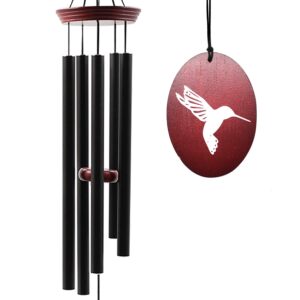 hummingbird wind chimes for outside, windchimes outdoor tuned soothing melody, memorial wind chimes hummingbird gifts for mom/grandma,wind chimes outdoor decoration, patio, garden, yard.