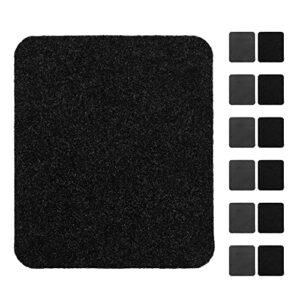 houseables urinal mats, floor pads, 12 pack, 17.25" x 22", black, blue, square, polypropylene fibers, disposable, splash mat, pee pad, for men’s bathroom, urine, restroom, eliminating odor