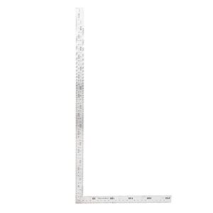 oumefar l-shaped framing square stainless steel 90 degree right angle square ruler carpenter square metal ruler measurement square tool l shape ruler metal square(500mm*250mm)