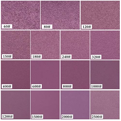 Sandpaper 120 Grit,Wet Dry Sanding Sheets,High Performance White Fused Alumina Abrasive Sand Paper for Wood Furniture Finishing,Metal Grinding,Automotive Polishing,9 x 11 Inch,Purple,10-Pack