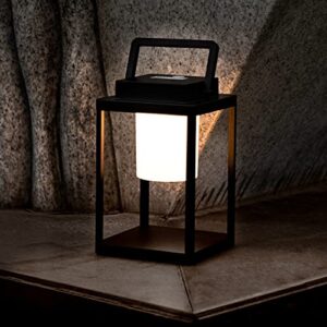 BRIMMEL Aluminum Outdoor Table Lamp Lanterns for Patio Portable Table Lantern 35W 3000K 3-Level Brightness Touch Control LED IP44 Waterproof Cordless Rechargeable Outdoor Light with USB Port