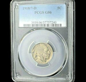 1918 d buffalo nickel g-6 pcgs