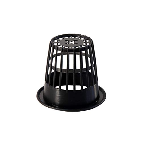 xGarden - Heavy Duty Net Pots - Wide Lip & Slotted Sides - for Hydroponics & Aquaponics - UV Resistant & BPA Free Plastic - Indoor or Outdoor Growing - Black 2" Round Mesh Pot Cups - 50 Pack