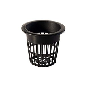 xGarden - Heavy Duty Net Pots - Wide Lip & Slotted Sides - for Hydroponics & Aquaponics - UV Resistant & BPA Free Plastic - Indoor or Outdoor Growing - Black 2" Round Mesh Pot Cups - 50 Pack