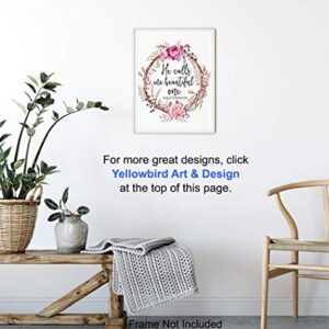 Inspirational Positive Quotes Christian Bible Verse Wall Decor - Religious Gift for Women, Girls, Teens - Blessed Scripture Wall Art for Bedroom, Living Room, Bathroom - 8x10 Motivational Poster