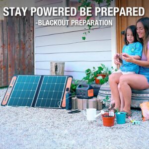 Jackery SolarSaga 60W Solar Panel for Explorer 160/240/500 as Portable Solar Generator, Portable Foldable Solar Charger for Summer Camping Van RV(Can't Charge Explorer 440/ PowerPro) (Renewed)