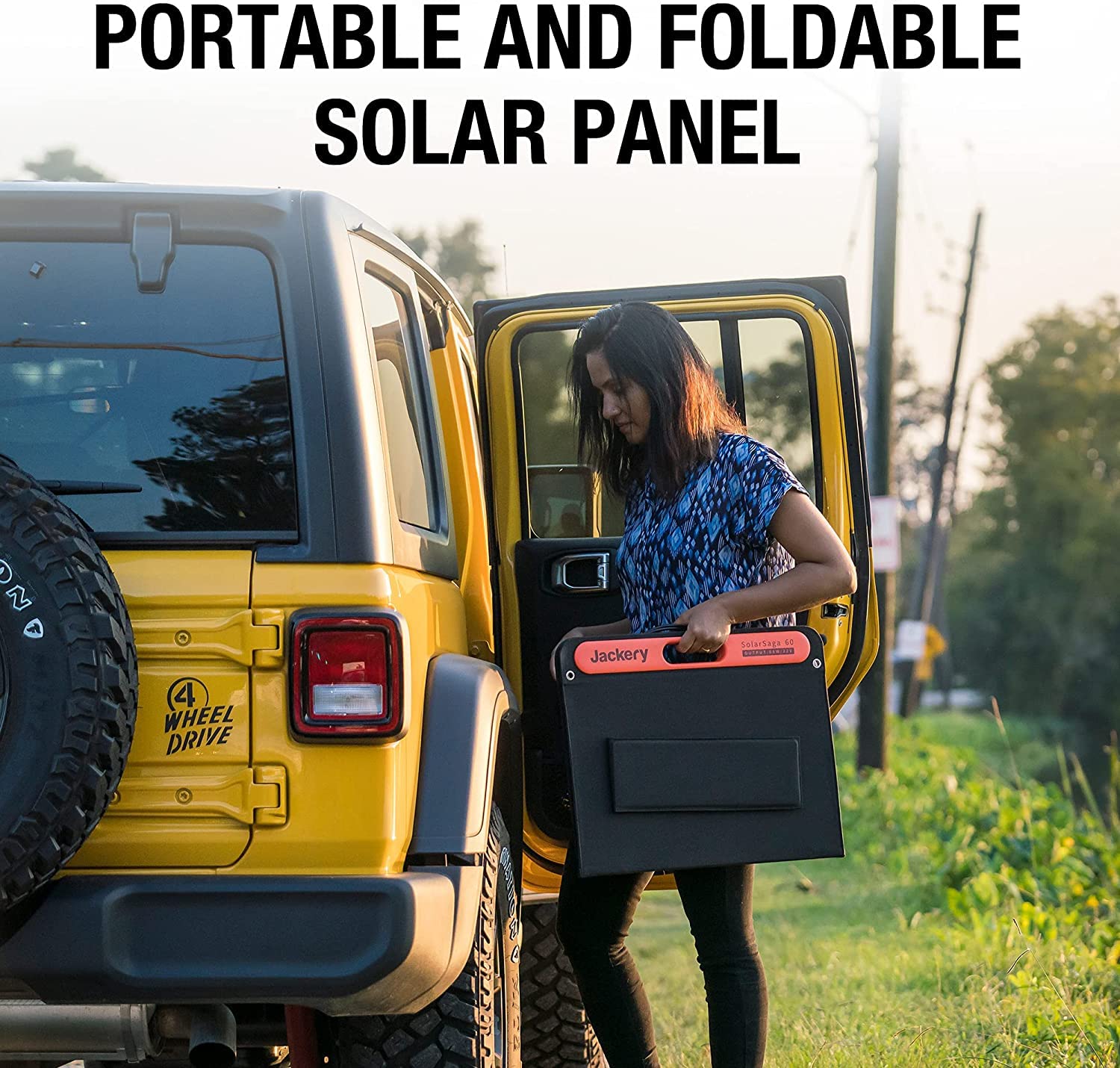 Jackery SolarSaga 60W Solar Panel for Explorer 160/240/500 as Portable Solar Generator, Portable Foldable Solar Charger for Summer Camping Van RV(Can't Charge Explorer 440/ PowerPro) (Renewed)