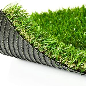 ZGR Premium Artificial Grass 4' x 6' Outdoor Rug, 1.38" Realistic Thick Turf for Garden, Yard, Fake Lawn, Dogs Synthetic Grass Mat, Non-Toxic, Rubber Backed with Drainage Holes, Customized Sizes