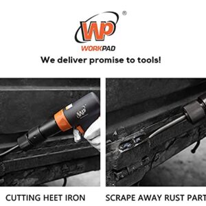 WORKPAD 190mm Long Barrel Air Hammer with Quick Change Chisel Retainer and 4-Piece Chisels Set, Pneumatic Tools