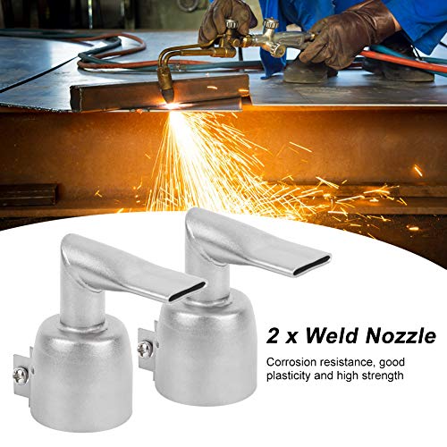 2pcs 20 mm 90 Degree Angled Wide Slot Weld Nozzle for Plastic Welding Nozzle Hot Air Heat Gun