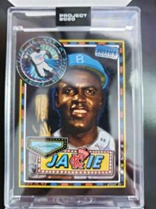 2020 topps project 2020 baseball #114 jackie robinson brooklyn dodgers by artist efdot 1952 topps online exclusive limited production