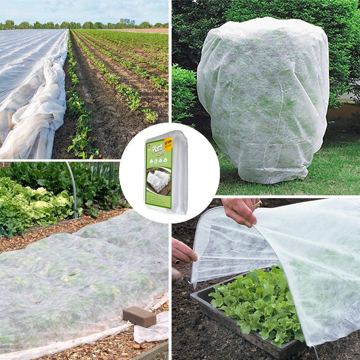 Plant Covers Freeze Protection,10Ft x 30Ft 1.0 oz/yd² Reusable Floating Row Cover, Freeze Protection Plant Blankets for Cold Weather (Support Hoops Not Included)