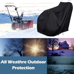 2win2buy Snow Blower Cover, All Weather Premium Waterproof Dustproof Snow Thrower Cover Heavy Duty Superior UV Protection Universal Fit with Storage Bag (50.39" L x 32.67" W x 40.15" H)