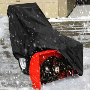 2win2buy Snow Blower Cover, All Weather Premium Waterproof Dustproof Snow Thrower Cover Heavy Duty Superior UV Protection Universal Fit with Storage Bag (50.39" L x 32.67" W x 40.15" H)