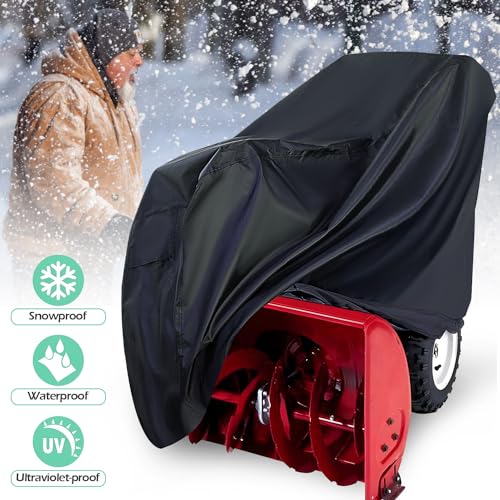 2win2buy Snow Blower Cover, All Weather Premium Waterproof Dustproof Snow Thrower Cover Heavy Duty Superior UV Protection Universal Fit with Storage Bag (50.39" L x 32.67" W x 40.15" H)