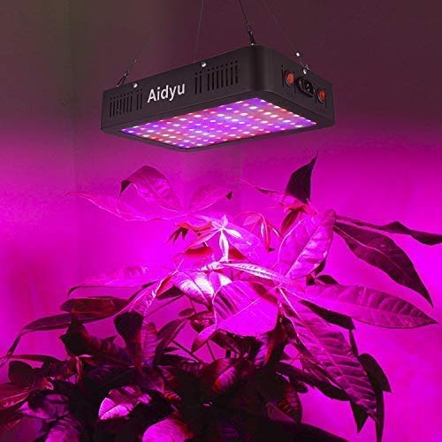 Aidyu 1000W LED Grow Light, Full Spectrum Growing Lamps for Indoor Hydroponic Greenhouse Plants with Veg and Bloom Switch, Dual Chips, UV & IR, Adjustable Rope Hanger