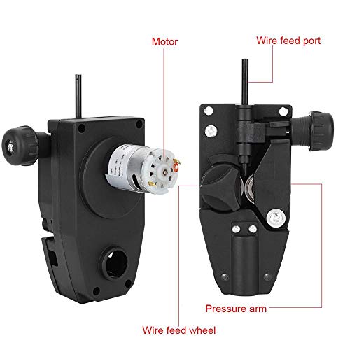 EBTOOLS Welder Wire Feeder, DC 24V 10W Soldering Motor Wire Feeder MIG Welding Equipment, 0.6 to 1.0mm Applicable Wire Diameter