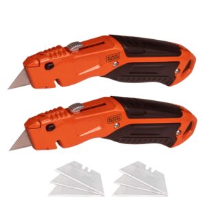 beyond by black+decker utility knife, retractable, quick change blade, 2-pack (bdht1039495apb)