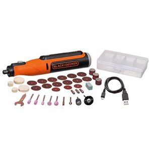 beyond by black+decker 8v max* rotary tool with accessory kit, versatile, cordless, 35-piece (bcrt8k35apb)