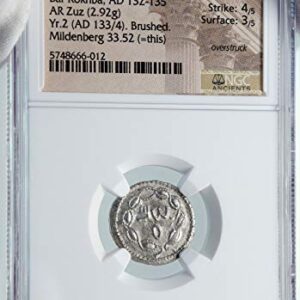 1 IT BAR KOKHBA Authentic Ancient Jewish War vs Romans Denomination_in_description AU NGC