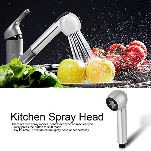 Kitchen Sink Faucet Sprayer Head Replacement, G 1/2 Pull Out Spray Head with 2-Functions for Kitchen Bathroom