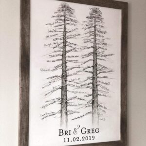 alternative wedding guest book, pine tree guest book custom wedding guestbook, wedding guest book ideas, rustic guestbook tree alternative, free sign, gladpaper