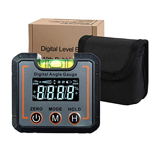 Digital Electronic Level and Angle Gauge, Angle Finder with Bubble Level and Magnetic Base, High Contrast Display for All Environment, Measuring Tool for Carpentry, Building, Automobile, Masonry