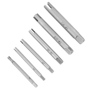 Fafeicy Stripped Screw Remover, Tap Extractor Set, High Speed Steel Steel Broken Head Taps Remover, Stripped Screw Tap Extractor Set, for Removing Screws and Bolts(six-piece set)