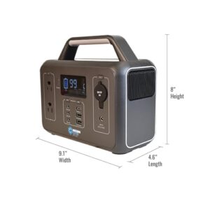 Portable Power Station | Massimo Back up Battery with Built-in AC/DC/USB Outlets | CPAP Power Supply, Solar Generator(Solar Panel Not Included) (300W)