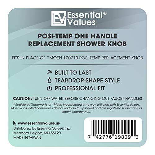 Aftermarket Compatible Moen Shower Handle Replacement (100710) Tub & Shower Knob - Compatible Moen Posi Temp Handle Kit