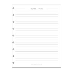 betternote notes refill pages for discbound notebooks, fits classic happy planner, levenger circa, tul, staples arc, inkwell press, talia (classic- 25 sheets, 9-disc, 7"x9.25")