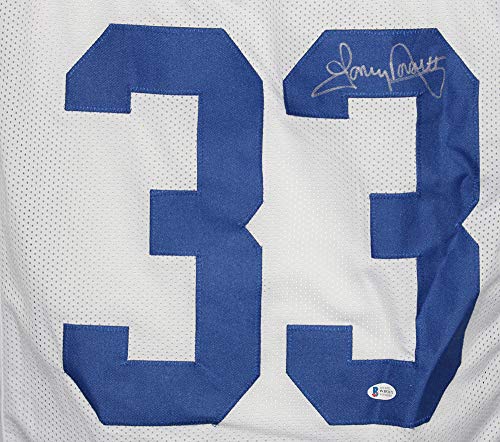 Tony Dorsett Autographed/Signed Pro Style White XL Jersey BAS