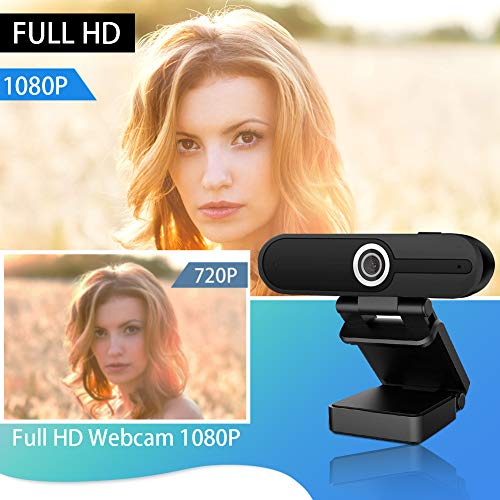 EICKMO 1080P Webcam with Microphone,Full HD Webcam,USB Desktop Laptop Computer Web Camera,Plug and Play,for Windows Mac OS,for Video Streaming,Calling,Conferencing,Online Teaching,Gaming