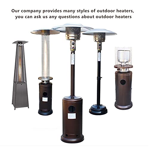 Natural Gas Patio Heater Adjustable Height (55in-78in), 12ft Hose Included, Passed CE CSA Certification, It’s Really Too Cold To Sit Outside In The Spring And Autumn,Its Heat Output Will Get Very Warm