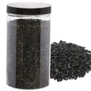 black decorative gravel colored coarse sand succulent cactus bonsai crushed potting rock vase filler planting planter small pebble for terrarium, fairy gardening, top dressing, home garden decor 2.2lb