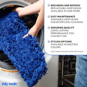 Tidy Tools Commercial Dust Mop & Floor Sweeper, 48 in. Dust Mop for Hardwood Floors, Reusable Dust Mop Head, Extendable Mop Handle, Industrial Dry Mop for Floor Cleaning & Janitorial Supplies, Blue