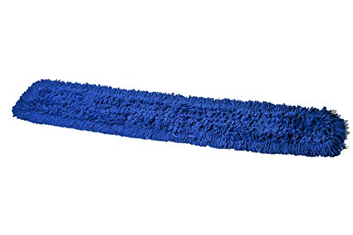 Tidy Tools Commercial Dust Mop Replacement Head – 48 x 5 in. Cotton Nylon Reusable Mop Head – Industrial Dust Mop Refill for Floor Cleaning & Janitorial Supplies, Blue