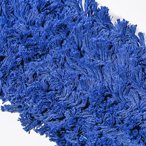 Tidy Tools Commercial Dust Mop Replacement Head – 48 x 5 in. Cotton Nylon Reusable Mop Head – Industrial Dust Mop Refill for Floor Cleaning & Janitorial Supplies, Blue