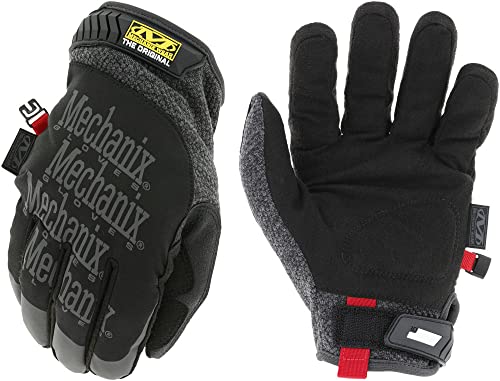 Mechanix Wear: ColdWork Original Winter Work Gloves with Secure Fit, Equipped with 40g 3M Thinsulate, Wind + Water Resistant, Touch Capable Winter Gloves, For Mild Cold Weather (Black/Gray, Large)