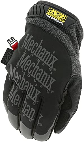 Mechanix Wear: ColdWork Original Winter Work Gloves with Secure Fit, Equipped with 40g 3M Thinsulate, Wind + Water Resistant, Touch Capable Winter Gloves, For Mild Cold Weather (Black/Gray, Large)