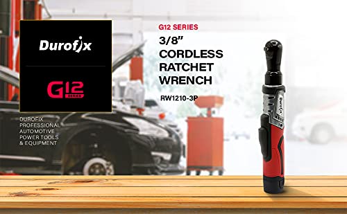 Durofix RW1210-32 G12 Series 12V Cordless Li-ion 3/8” 65 ft-lbs. Brushless Ratchet Wrench Tool Kit with 2 Batteries and Canvas Bag