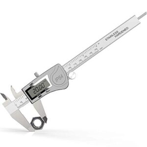 easebuy ip54 waterproof digital caliper 6 inch, stainless steel electronic vernier calipers, millimeter inch conversion, 0.0005"/0.01mm resolution accurate measuring tool