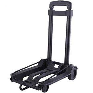 teerwere portable folding handcart portable folding hand truck collapsible 360° rotating platform cart multi function folding handcart (color : black, size : 22x54cm)