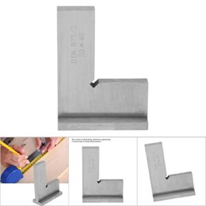 Carbon Steel Flat 90 Degree Right Angle Ruler, Machinist Square Carpenter Square with Seats (#1 Level 2 50 X 40)