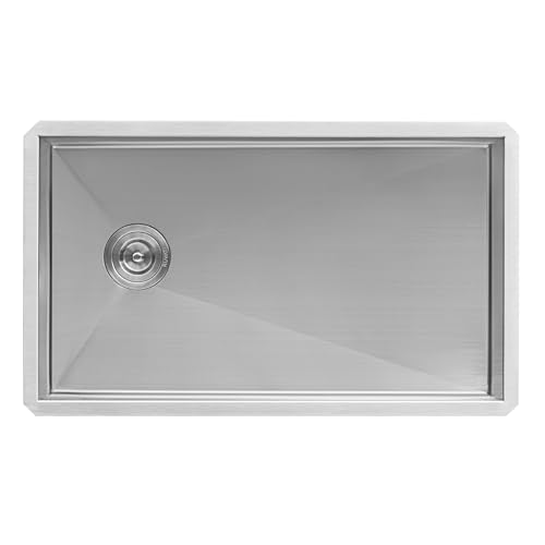 Ruvati 30-inch Slope Bottom Offset Drain Undermount Kitchen Sink Single Bowl - RVH7480