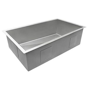 Ruvati 30-inch Slope Bottom Offset Drain Undermount Kitchen Sink Single Bowl - RVH7480