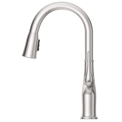 Pfister Highbury Kitchen Faucet with Pull Down Sprayer, Single Handle, High Arc, Stainless Steel Finish, LG529HGS