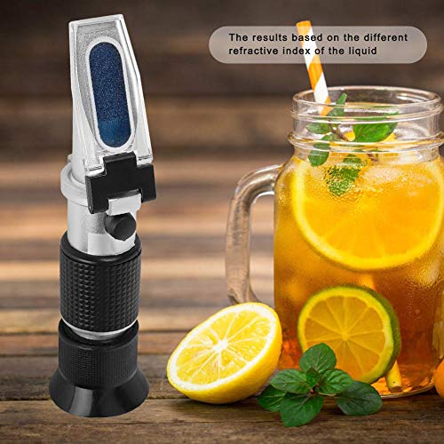 Brix Meter Refractometer - Brix Refractometer Handheld Hand-Held 0-80% Brix Liquid Measuring Equipment RHB-80ATC