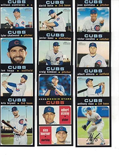 Chicago Cubs/Complete 2020 Topps Baseball Team Set! (24 Cards) From Series 1 and 2! Nico Hoerner! ***PLUS*** 2020 Topps Heritage Cubs Team Set (12) Cards!